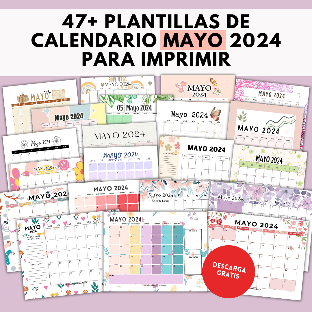 Lindo Calendario De Mayo De 2024 Para Imprimir Mayo 2024 Para Imprimir