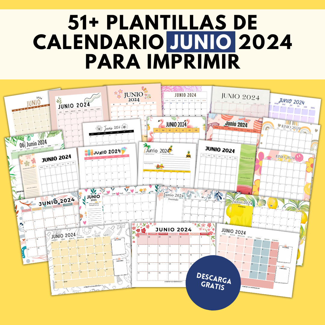 Calendario De Junio Precioso 51+ Plantillas De Calendario Junio 2024