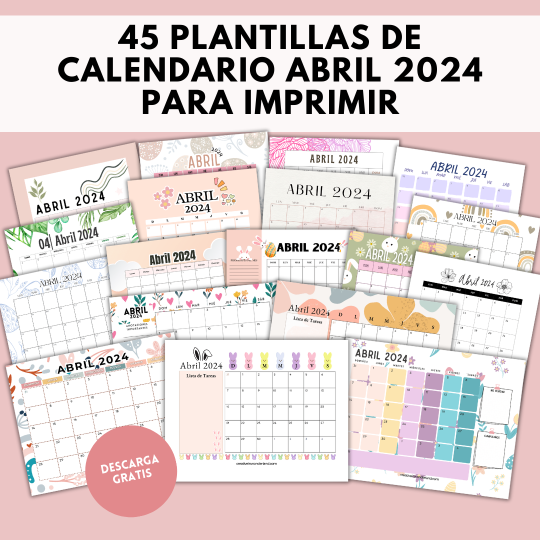 Calendario De Abril De 2024 Para Imprimir Plantilla De Mini Calendario